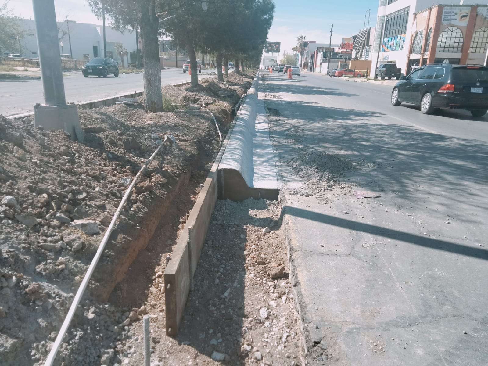 Inicia colado de guarniciones en la avenida Lincoln | El Bordo